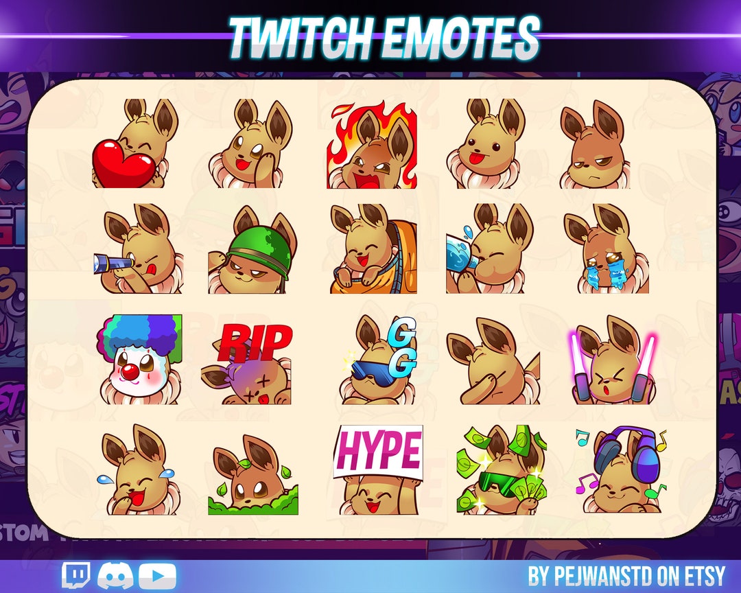 20 Pack Anime Emotes | Anime | Anime Character | Twitch Emote | Kawaii ...