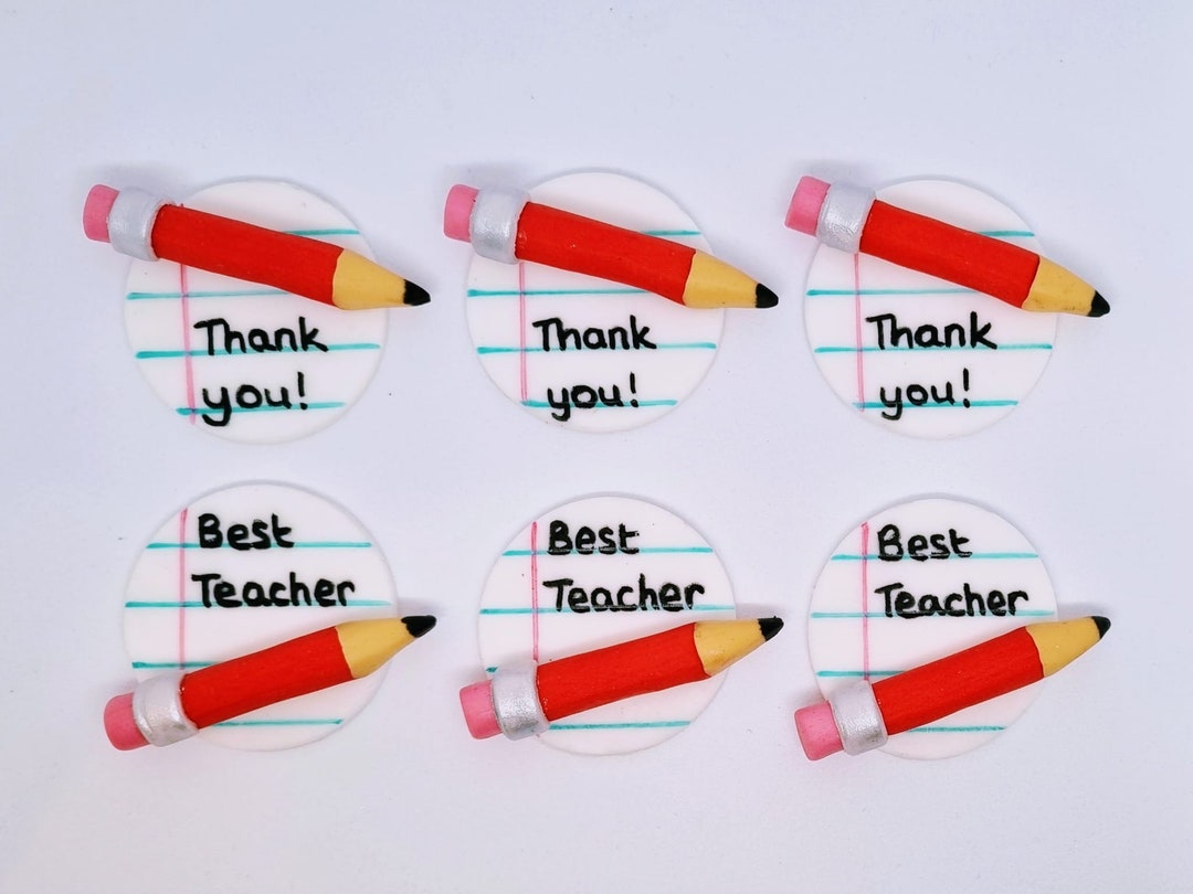 Thank You Teacher Cupcake Toppers - Etsy