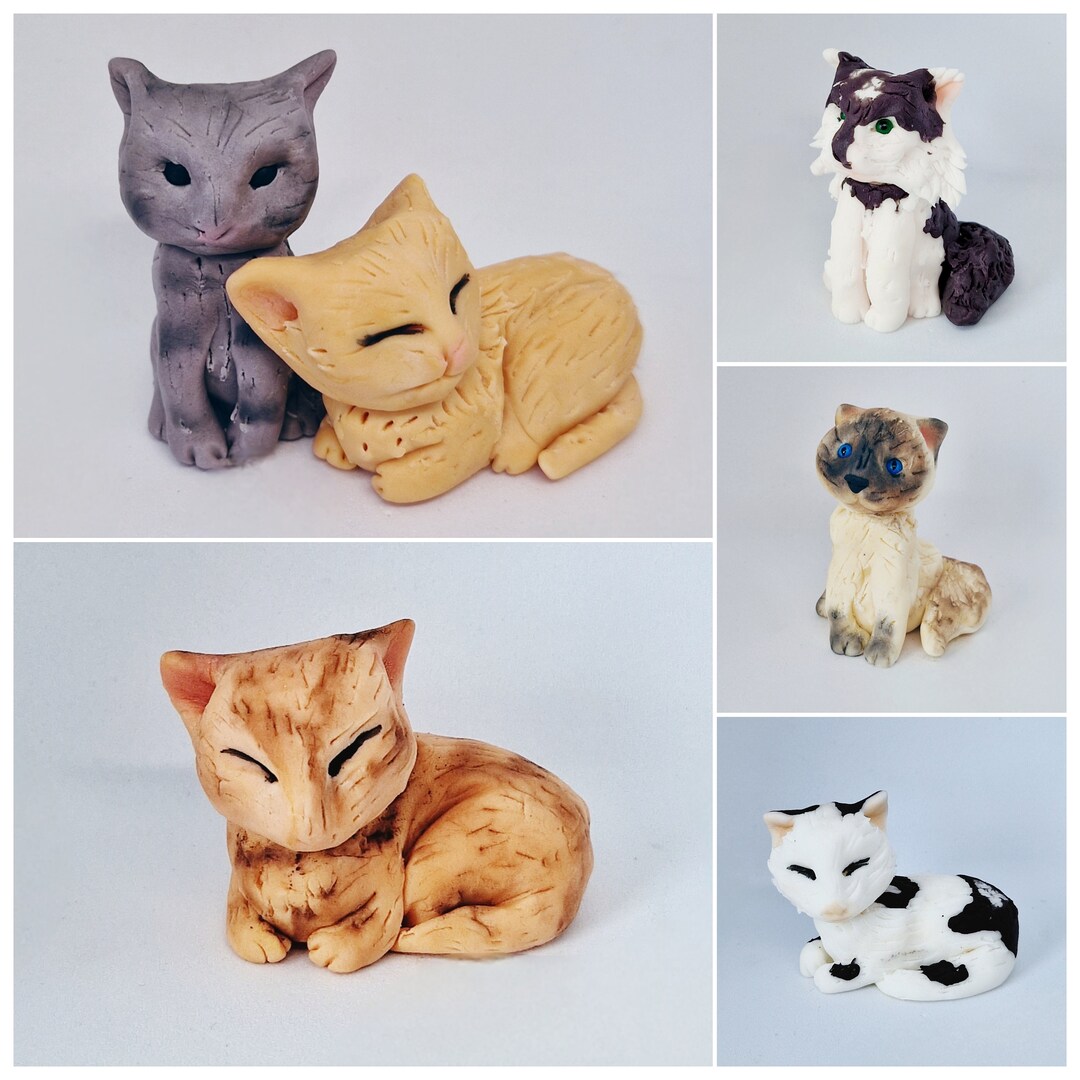 Custom Cat Fondant Cake Topper - Etsy