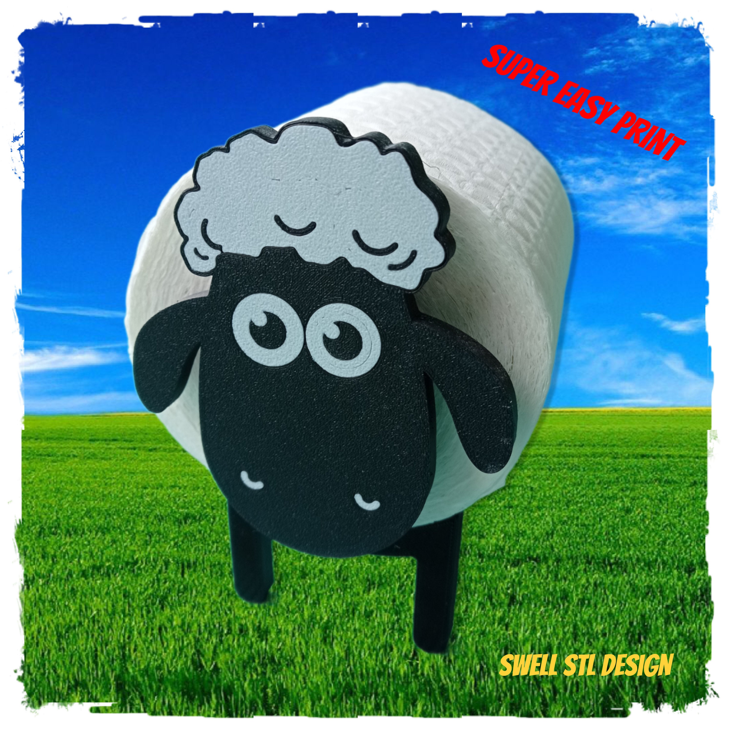Toilet Paper Roll Holder Design Pack .stl Files Complete Zoo Sheep ...