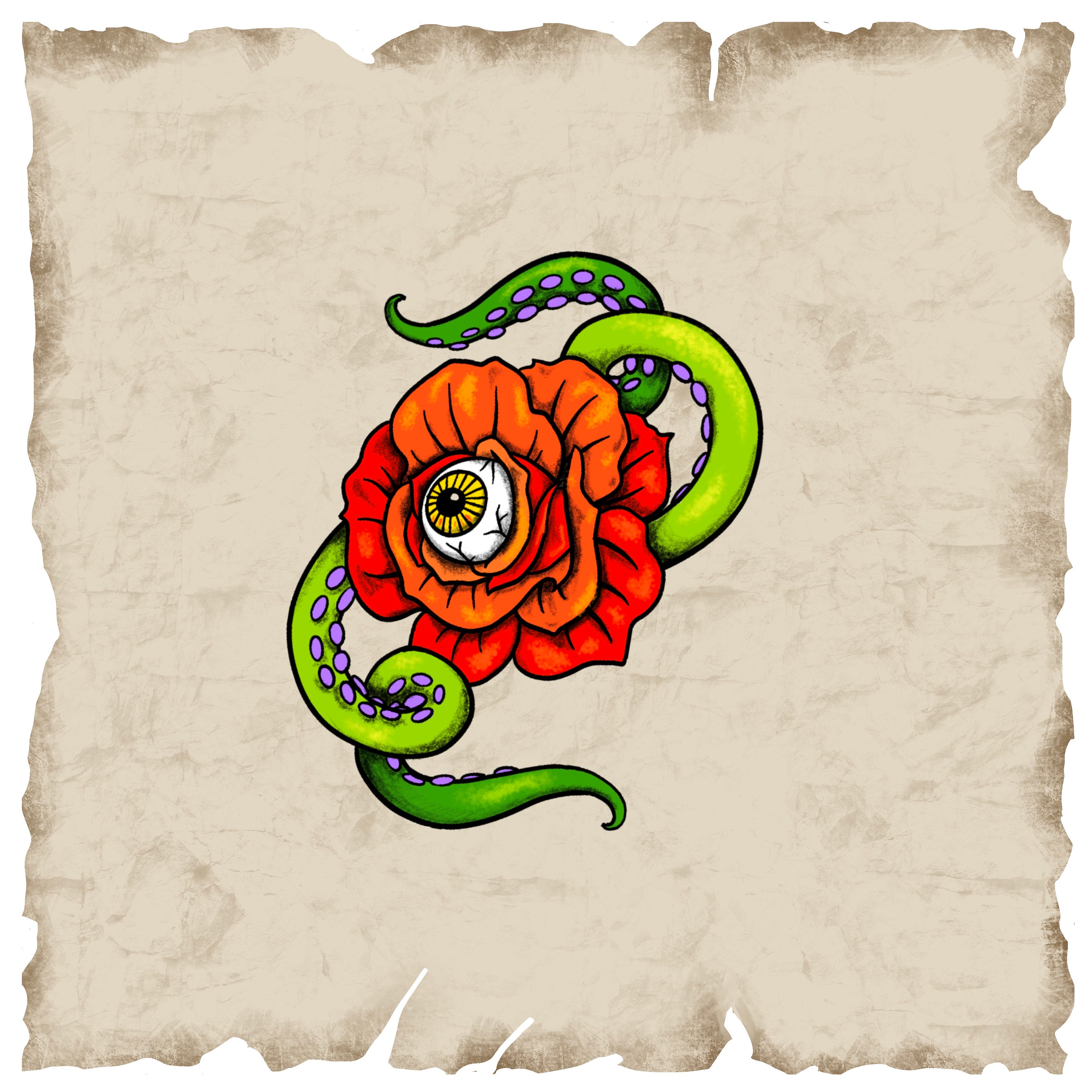 Custom Tattoo Design Full Color Tattoo Stencil Art Tattoo Trad - Etsy