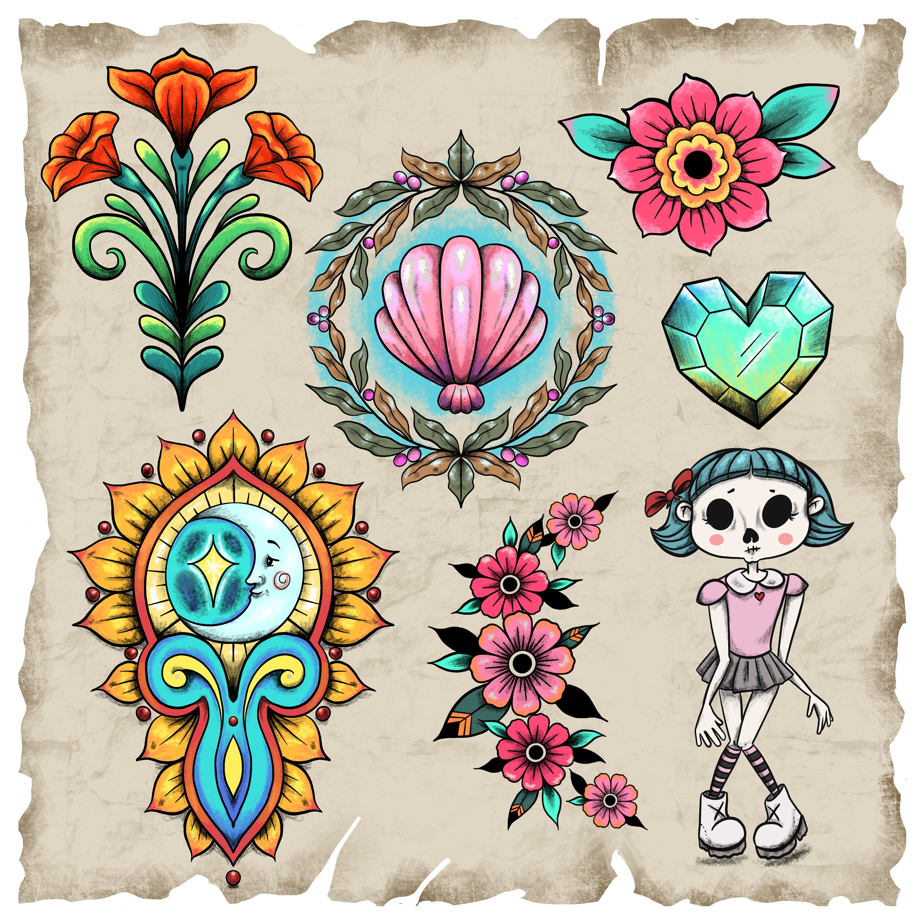 Custom Tattoo Design Full Color Tattoo Stencil Art Tattoo - Etsy