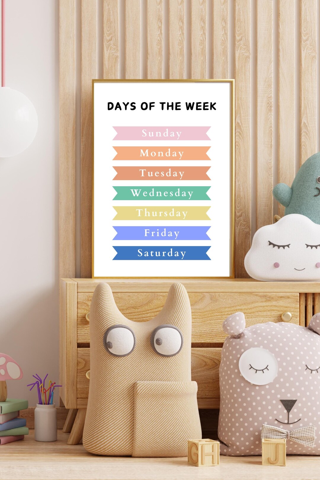 Colorful Days of the Week Printable Poster – Educational Classroom ...