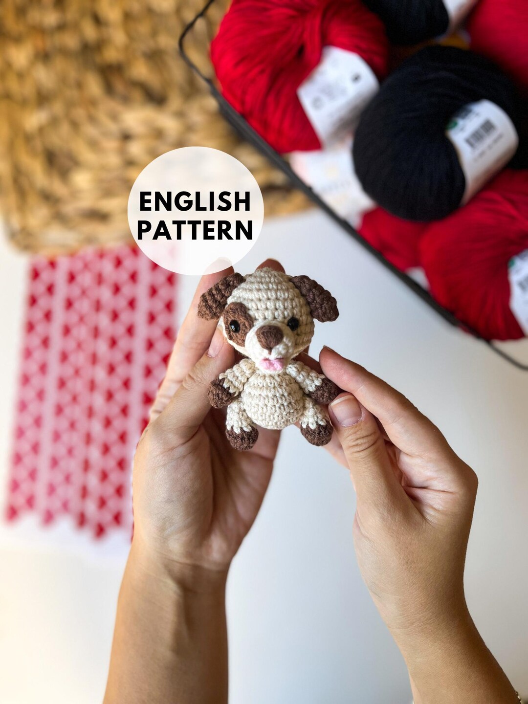 Miniature Dog Crochet Pattern, Amigurumi Tiny Animal Keychain Charm - Etsy