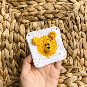 Granny Square Teddy Bear Pattern, Crochet Bear Afghan Motif - Etsy