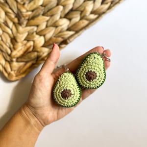 Amigurumi Avocado Keychain Crochet Pattern: DIY Tiny Fruit (PDF Pattern ...