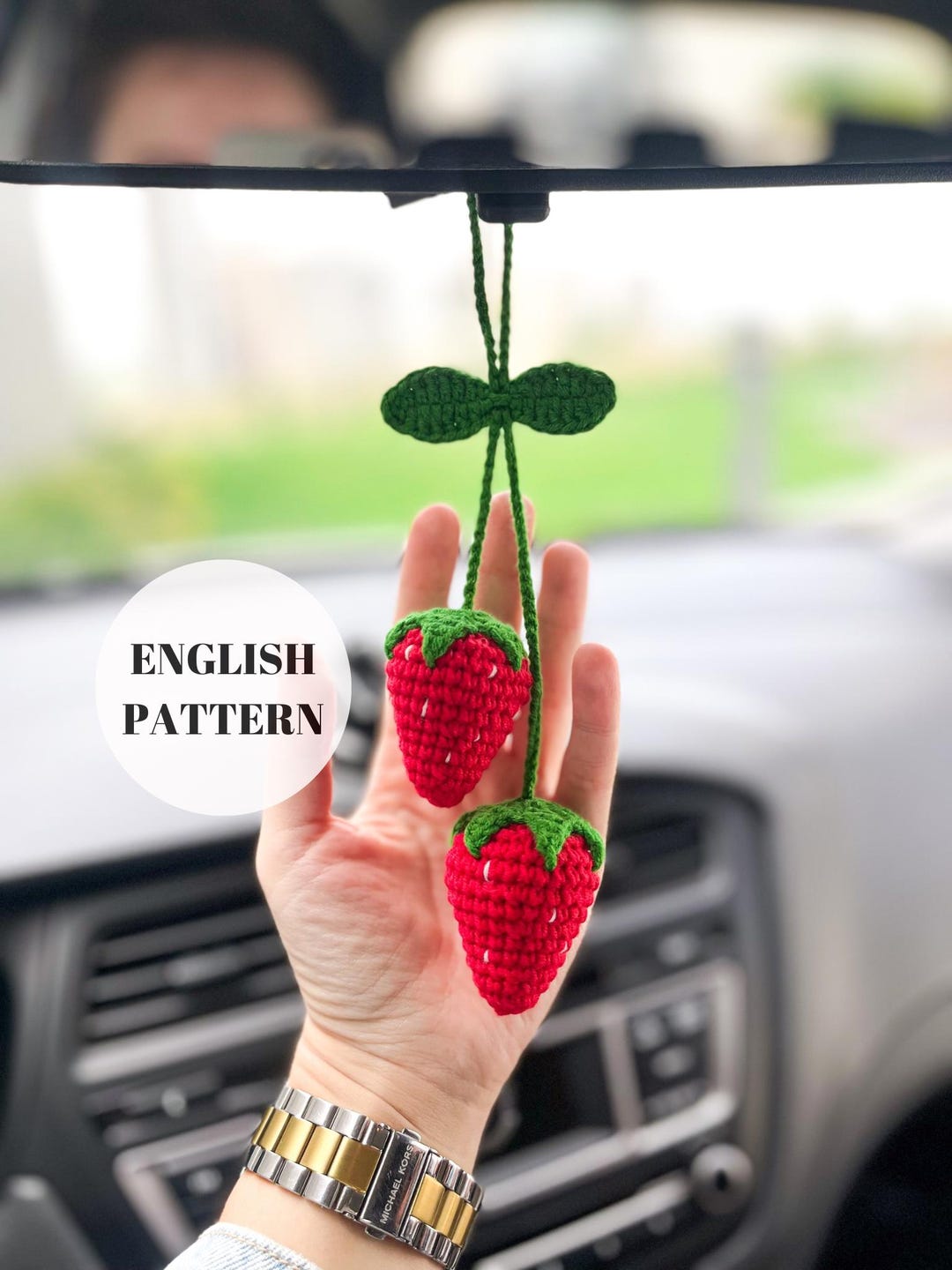 Strawberry Car Charm Crochet Pattern - Amigurumi PDF (digital Download ...