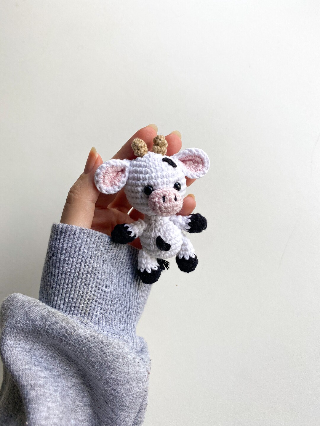 Crochet Cow Pattern, Amigurumi Keychain, Crochet Animals, Keychain ...