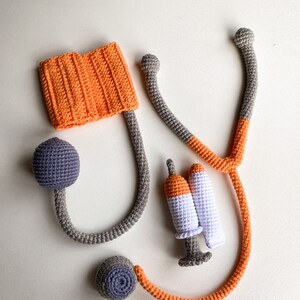 Crochet Doctor Set Pattern, Amigurumi Medical Set, Stethoscope, Blood ...