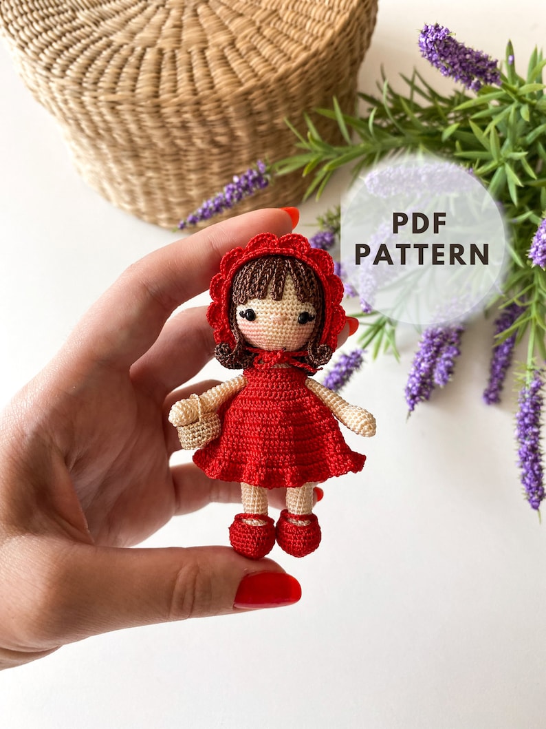 Miniature Crochet Little Red Riding Hood PATTERN Miniature - Etsy