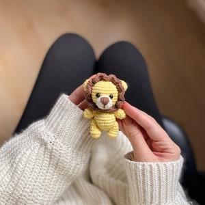 Crochet Koala Keychain Pattern, Amigurumi Lion, Crochet Lion Keychain ...