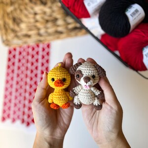 Crochet Duck Pattern, Amigurumi Keychain, Crochet Animals, Keychain ...