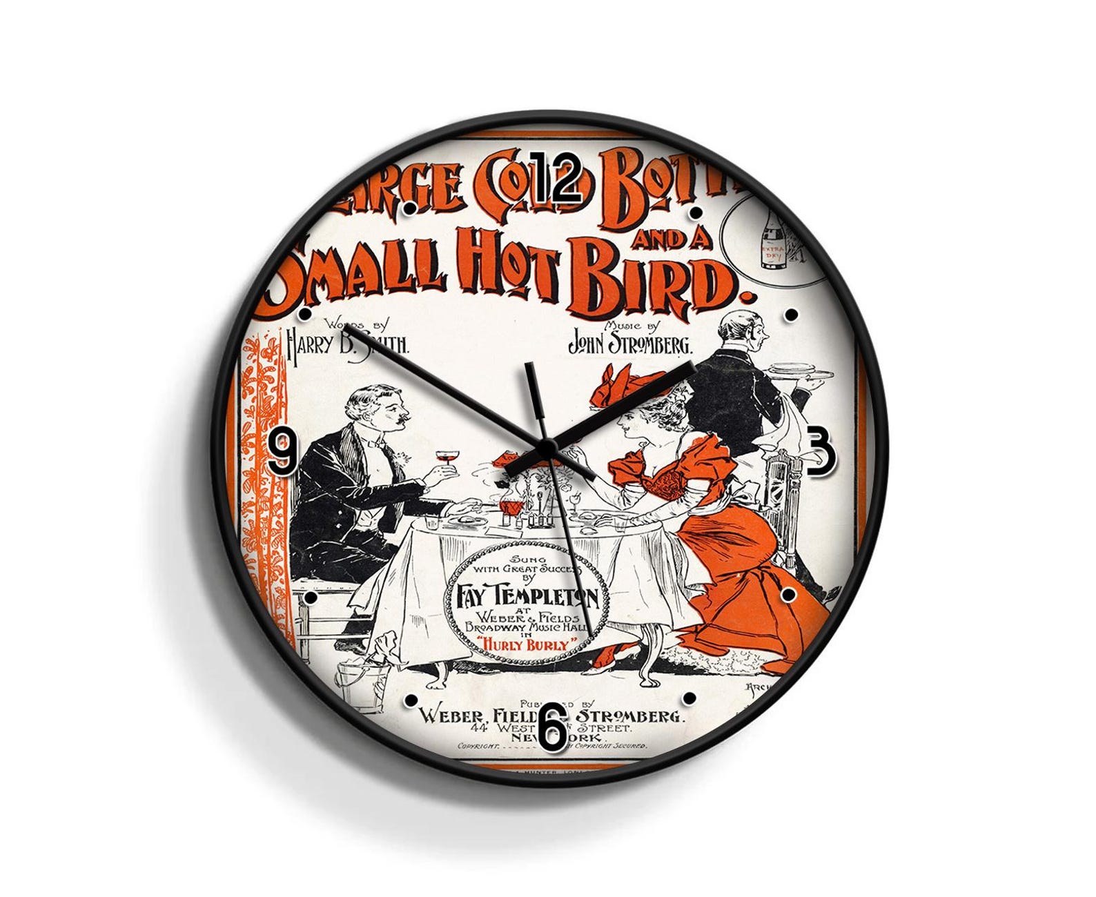 Vintage Posters Collection - Unique Wall Clock Great for Home Decor ...
