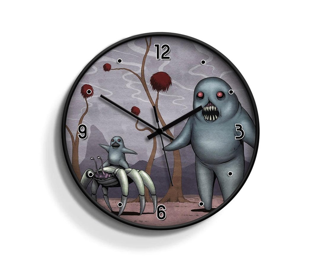Weird Monsters - Unique Wall Clock Great for Home Decor Wall Deco ...