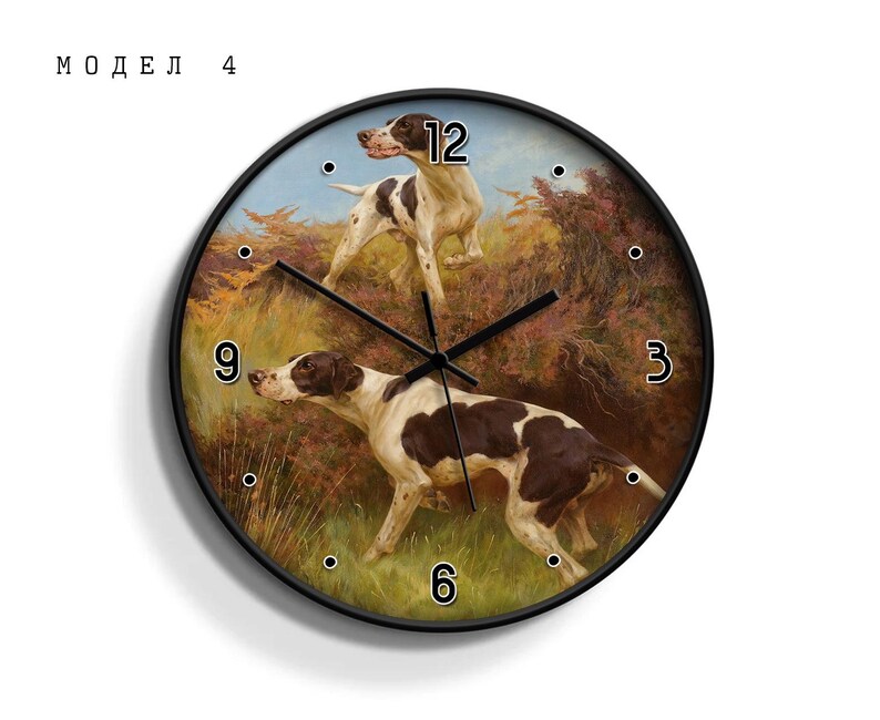 Hunter Pointer Dog - Unique Wall Clock Great for Home Decor Wall Deco ...