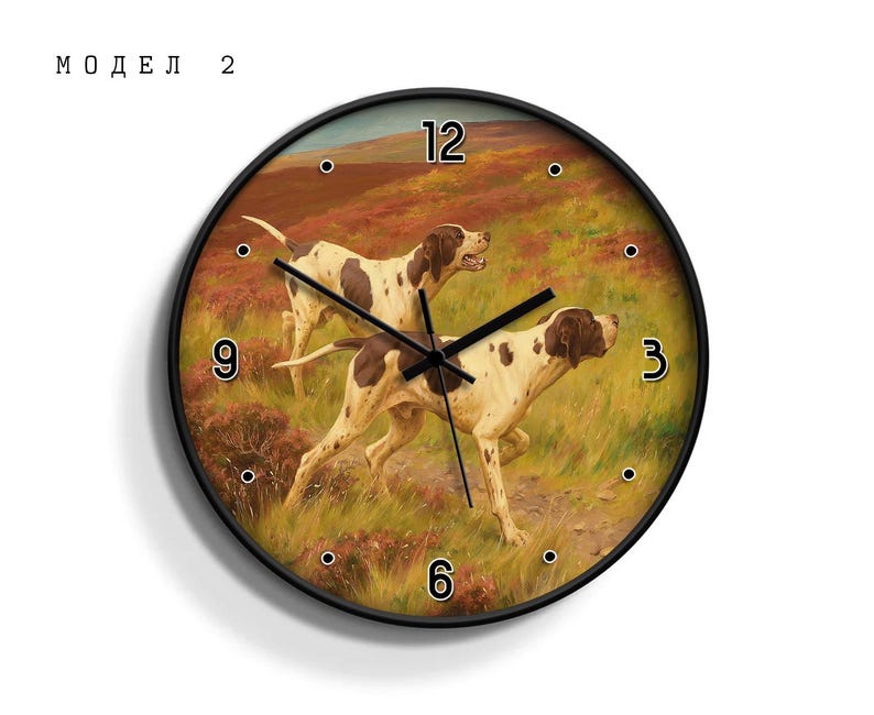 Hunter Pointer Dog - Unique Wall Clock Great for Home Decor Wall Deco ...