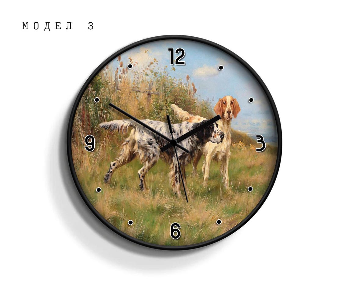 Hunter Pointer Dog - Unique Wall Clock Great for Home Decor Wall Deco ...