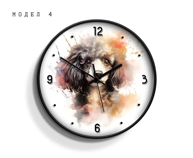 Watercolor Poodle Collection - Unique Wall Clock Great for Home Decor ...