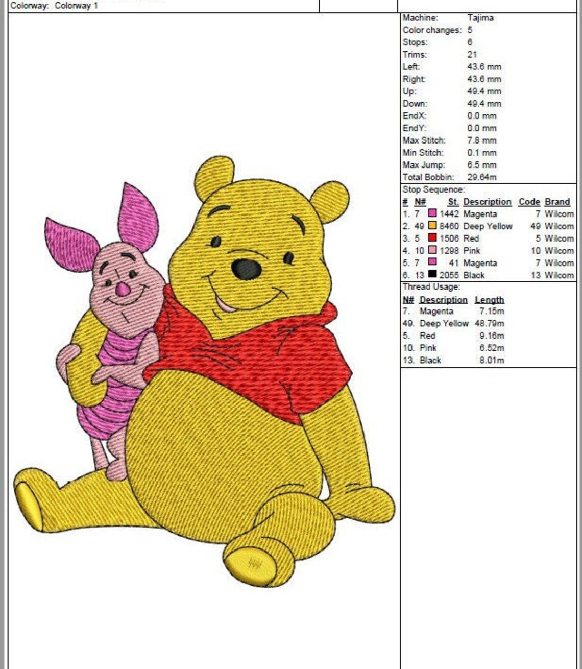 Cute Pooh Machine Embroidery Design - Instant Download - 3 Sizes - Etsy