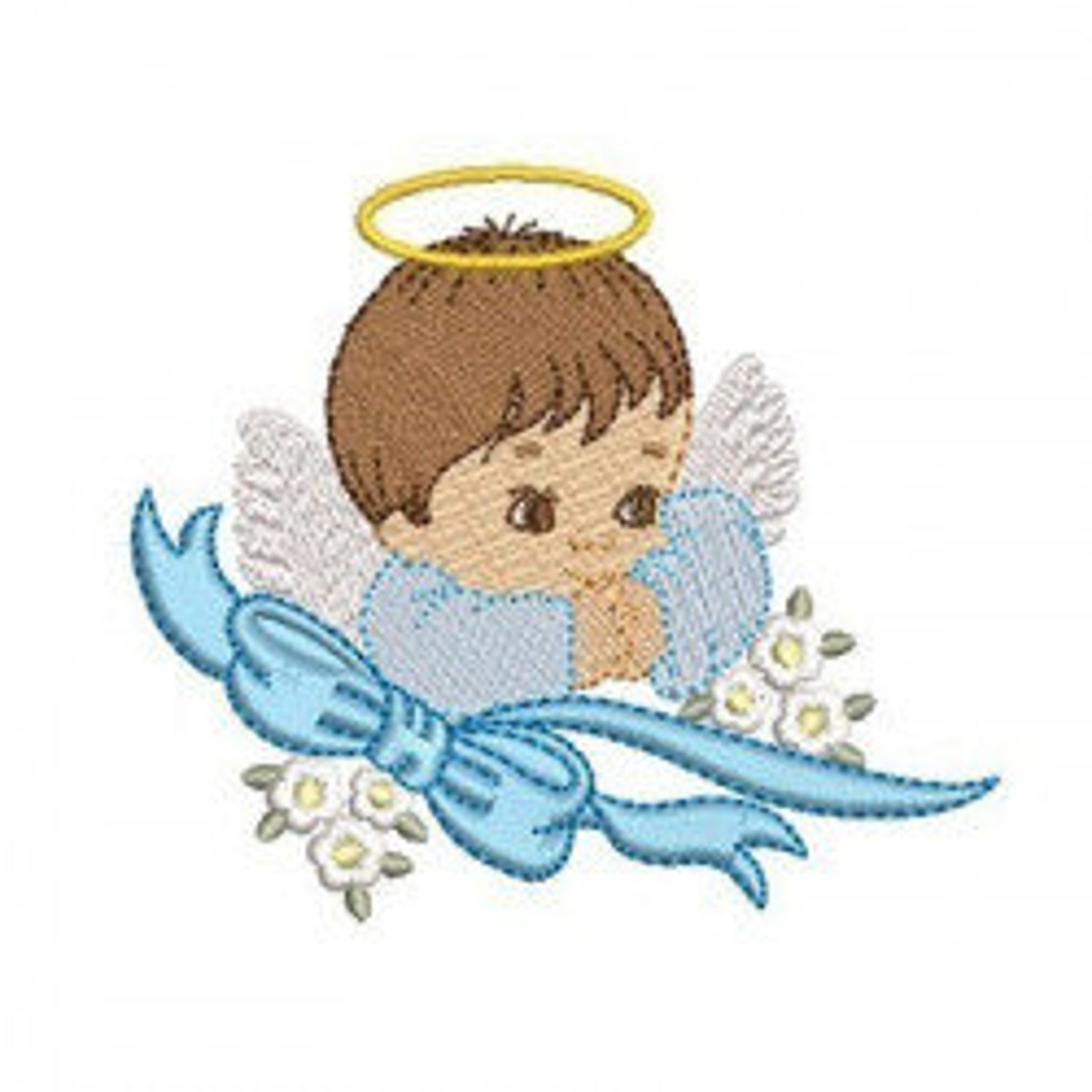 Angel Boy Praying Machine Embroidery Design, Instant Download - Etsy