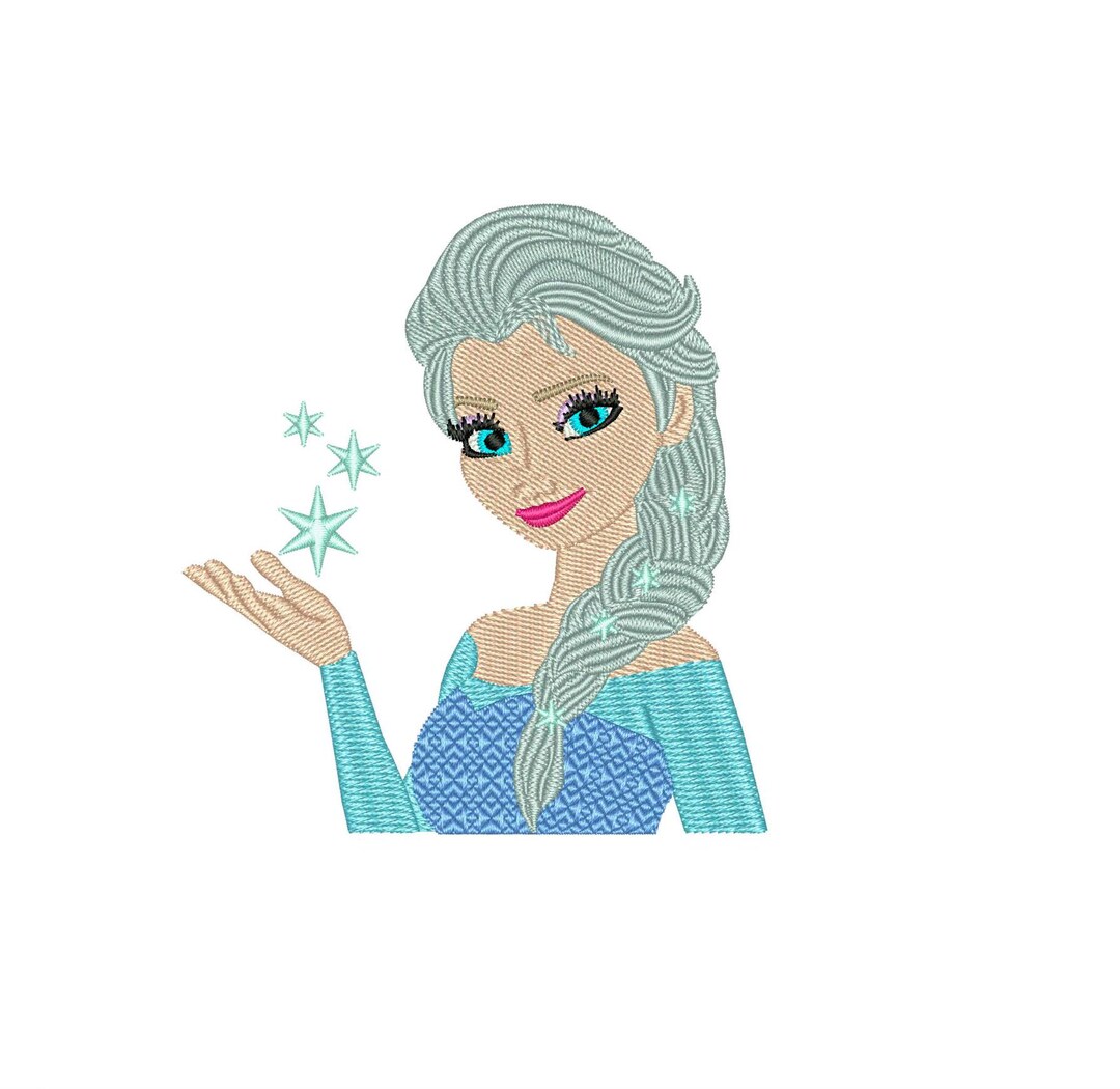 Elsa Embroidery Design, Frozen Embroidery Design, Disney Princess Embroidery Design, Girl ...
