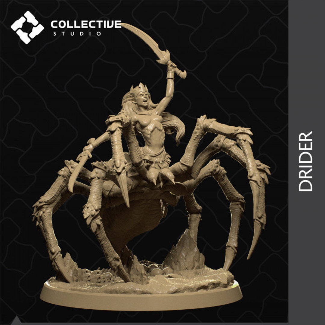 Drider 3D Printed Miniature for D&D TTRPG Games Tabletop High Detailed ...