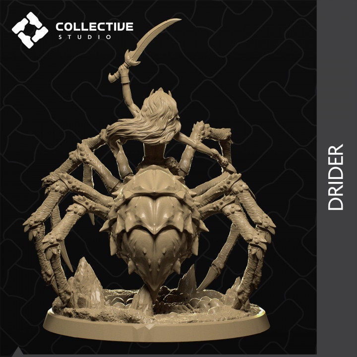 Drider 3D Printed Miniature for D&D TTRPG Games Tabletop High Detailed ...