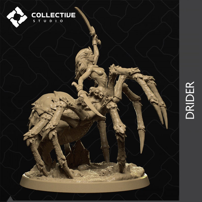 Drider 3D Printed Miniature for D&D TTRPG Games Tabletop High Detailed ...