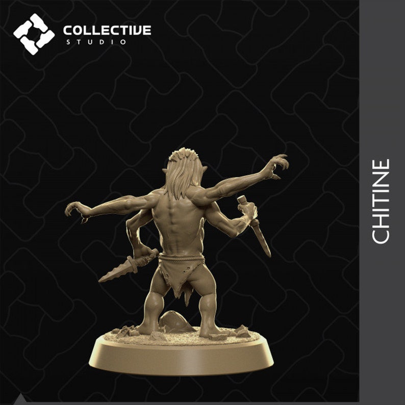 Chitine 3D Printed Miniature for D&D TTRPG Games Tabletop - Etsy