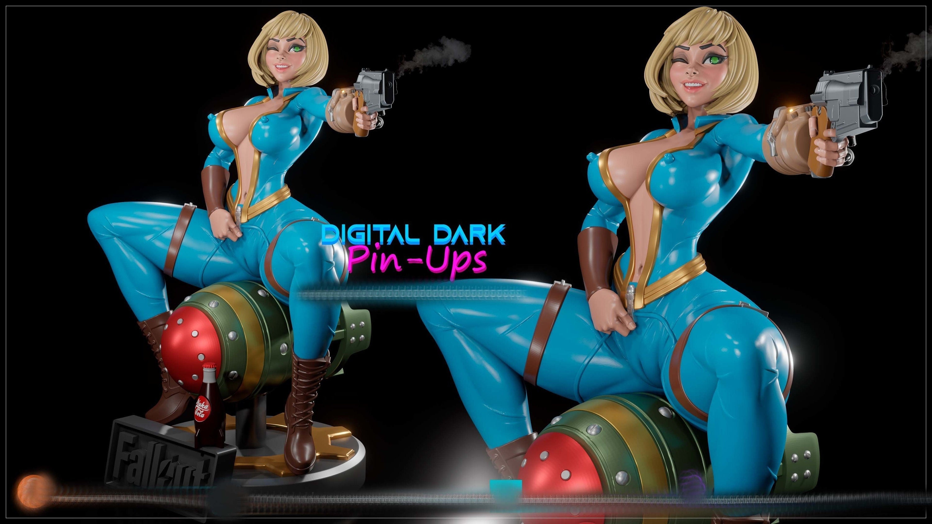 Vault Girl From Fallout Game Garage Kit Collection Unpainted or Pre-painted Figure Model Kit for ...