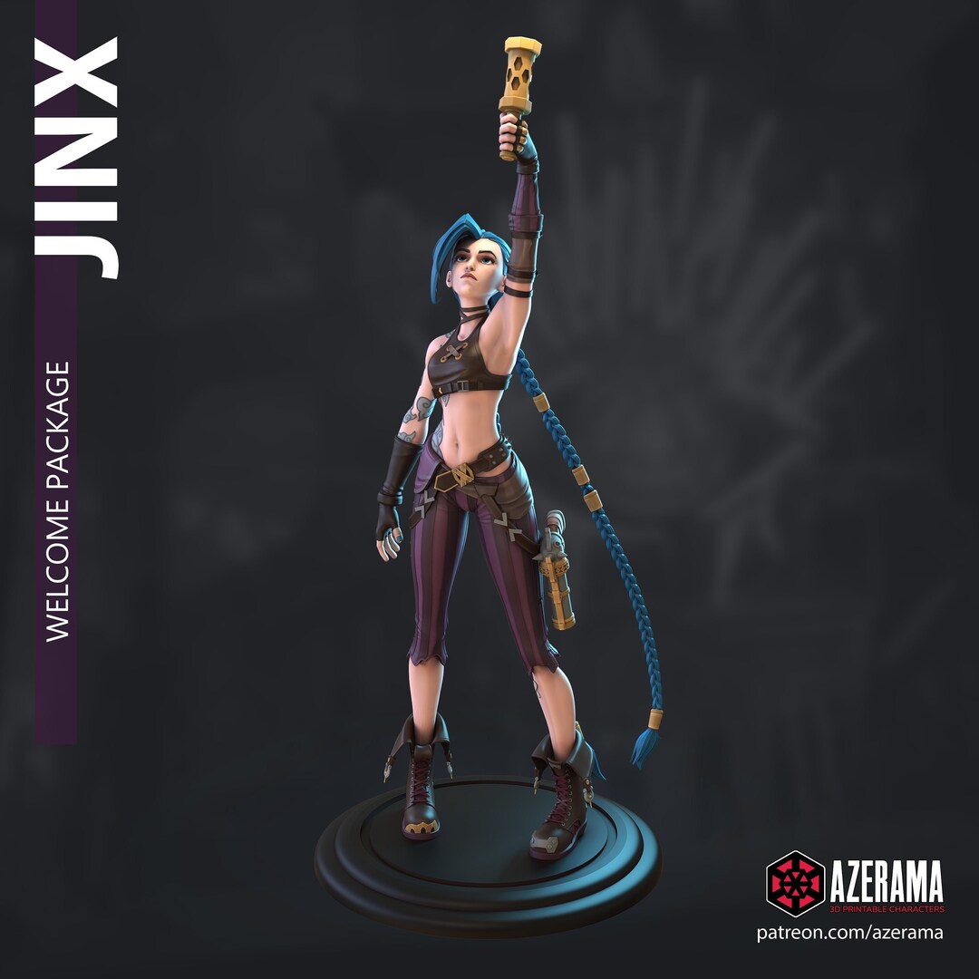 Jinx Arcane League of Legends LOL Game 20cm Garage Kit - Etsy