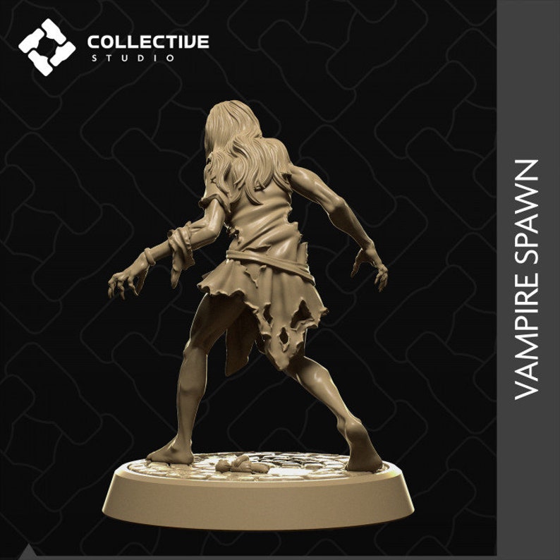 Vampire Spawn 3D Printed Miniature for D&D TTRPG Games Tabletop High Detailed Mini - Etsy UK