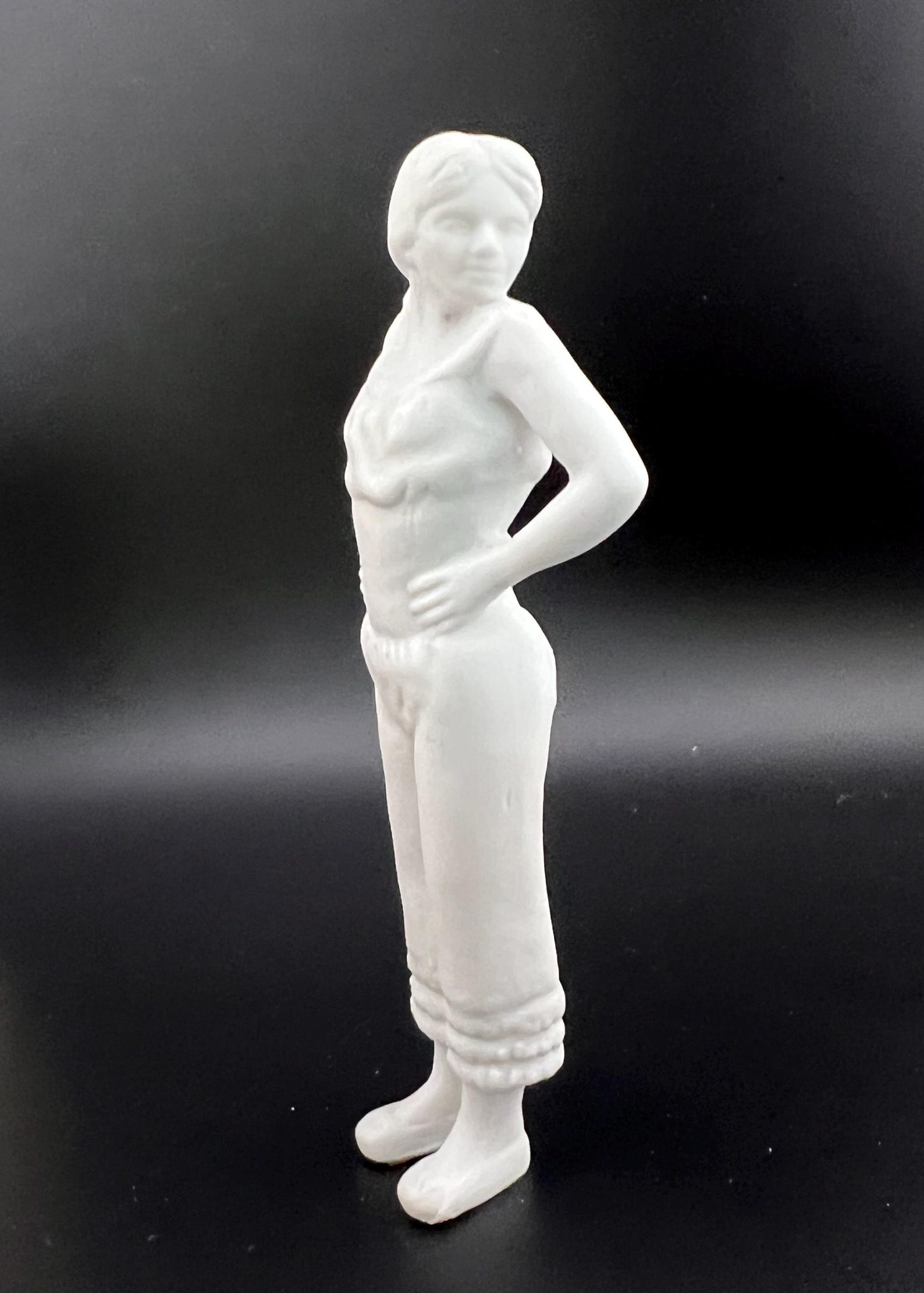 Rare young Lady Unpainted Porcelain Figurine From the Family Series ...