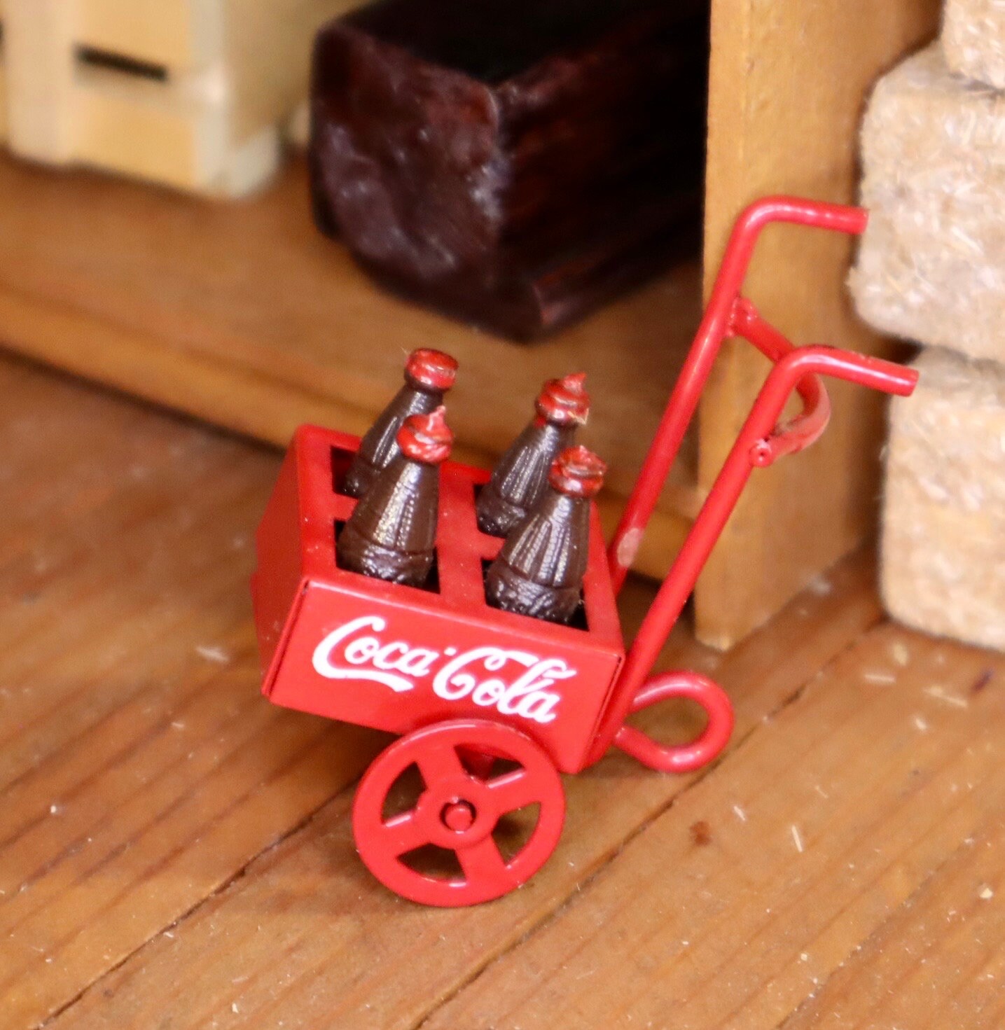 VTG Coca-cola Metal General Store / Dollhouse Sign Plus Red Coca-cola ...