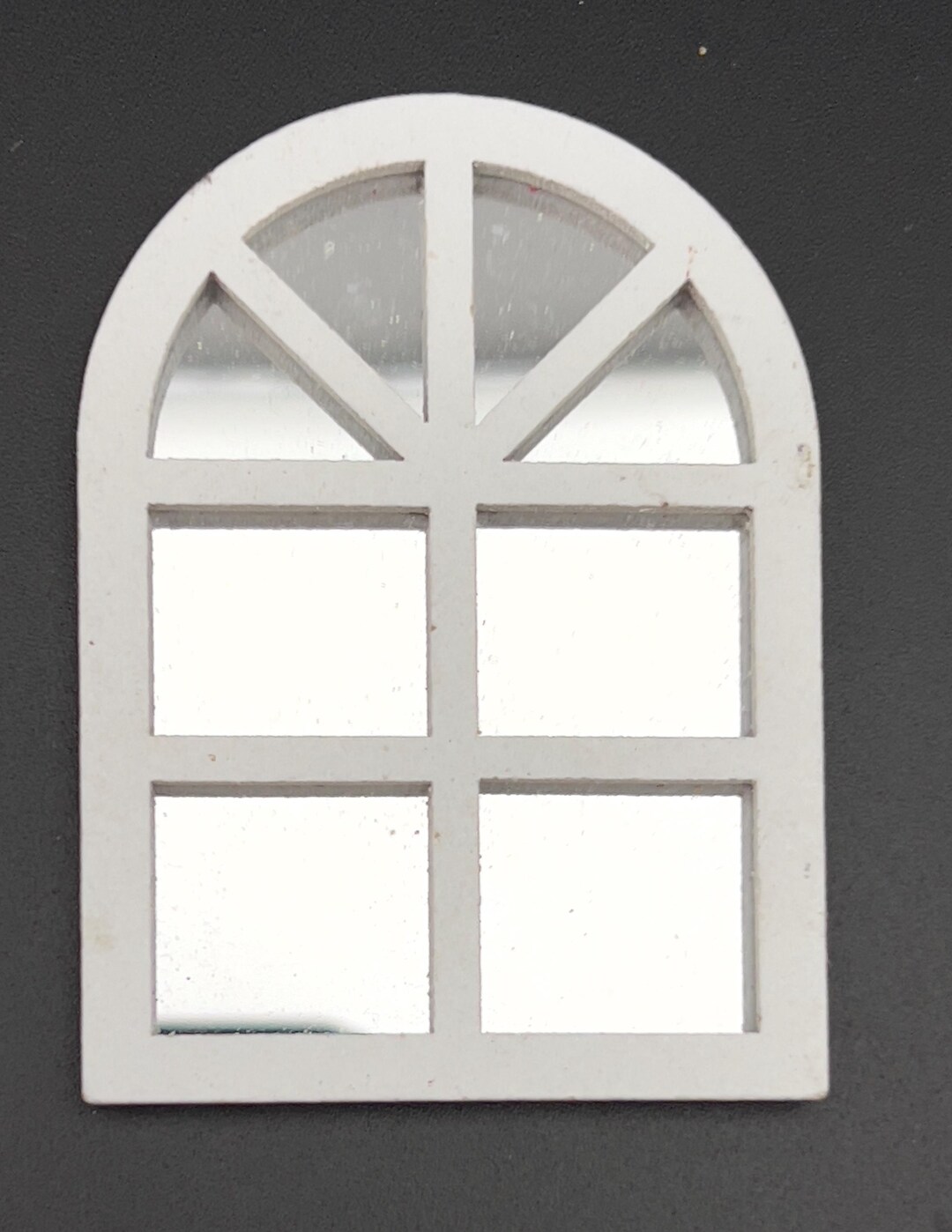 White Wood Cathedral Style Mirror. Dollhouse Scale 1:12. - Etsy