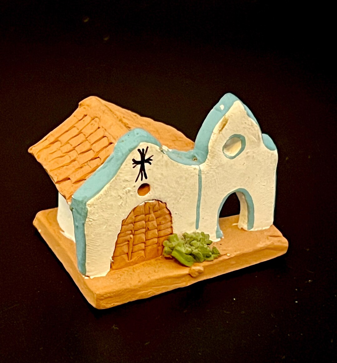 Not 1:12. Miniature Clay Adobe House. Handmade. - Etsy