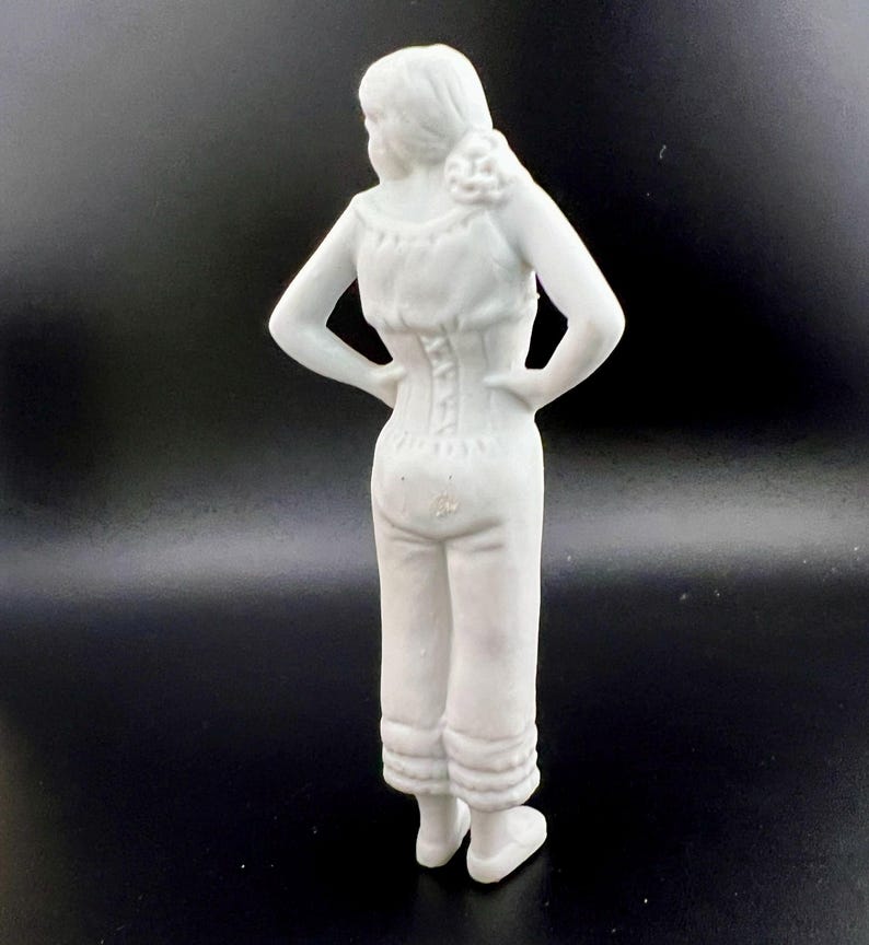 Rare young Lady Unpainted Porcelain Figurine From the Family Series ...