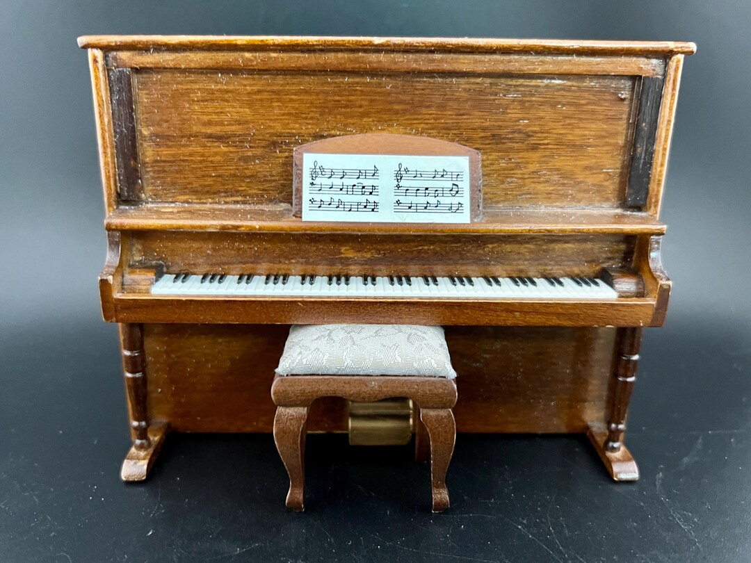 Wood Upright Piano With Seat . Dollhouse Scale 1:12. - Etsy