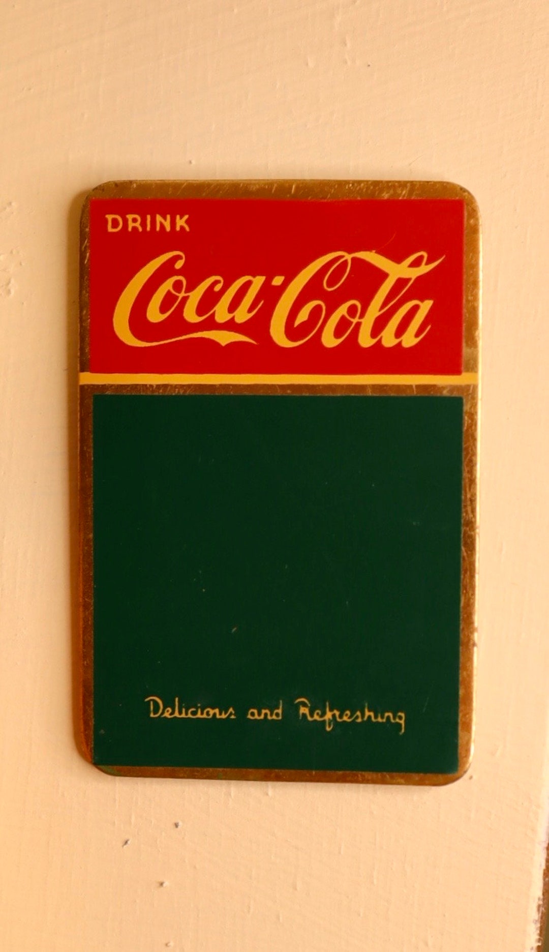 VTG Coca-cola Metal General Store / Dollhouse Sign Plus Red Coca-cola ...