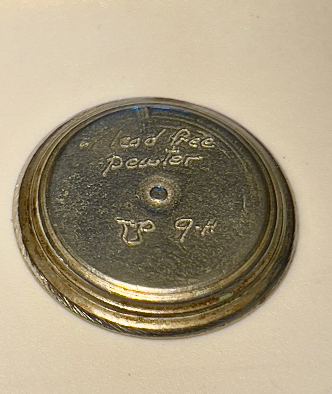 Pewter Platter Made by colonial Craftsmen With Pitcher Imprint ...