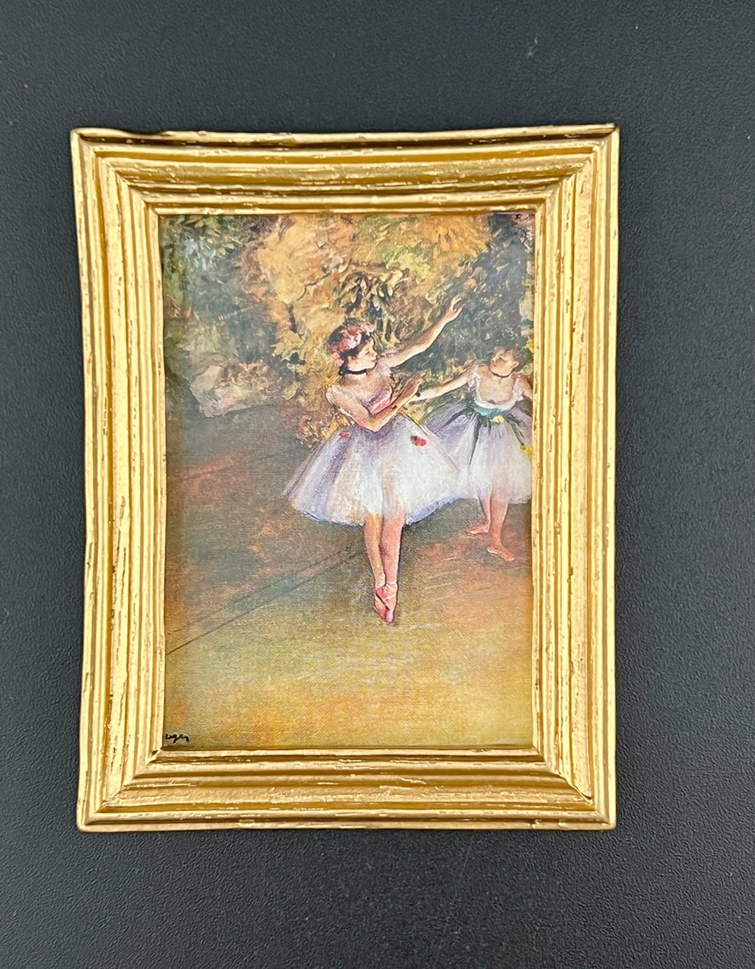 Monet Ballerina in Gilded Frame. Dollhouse Scale 1:12. - Etsy