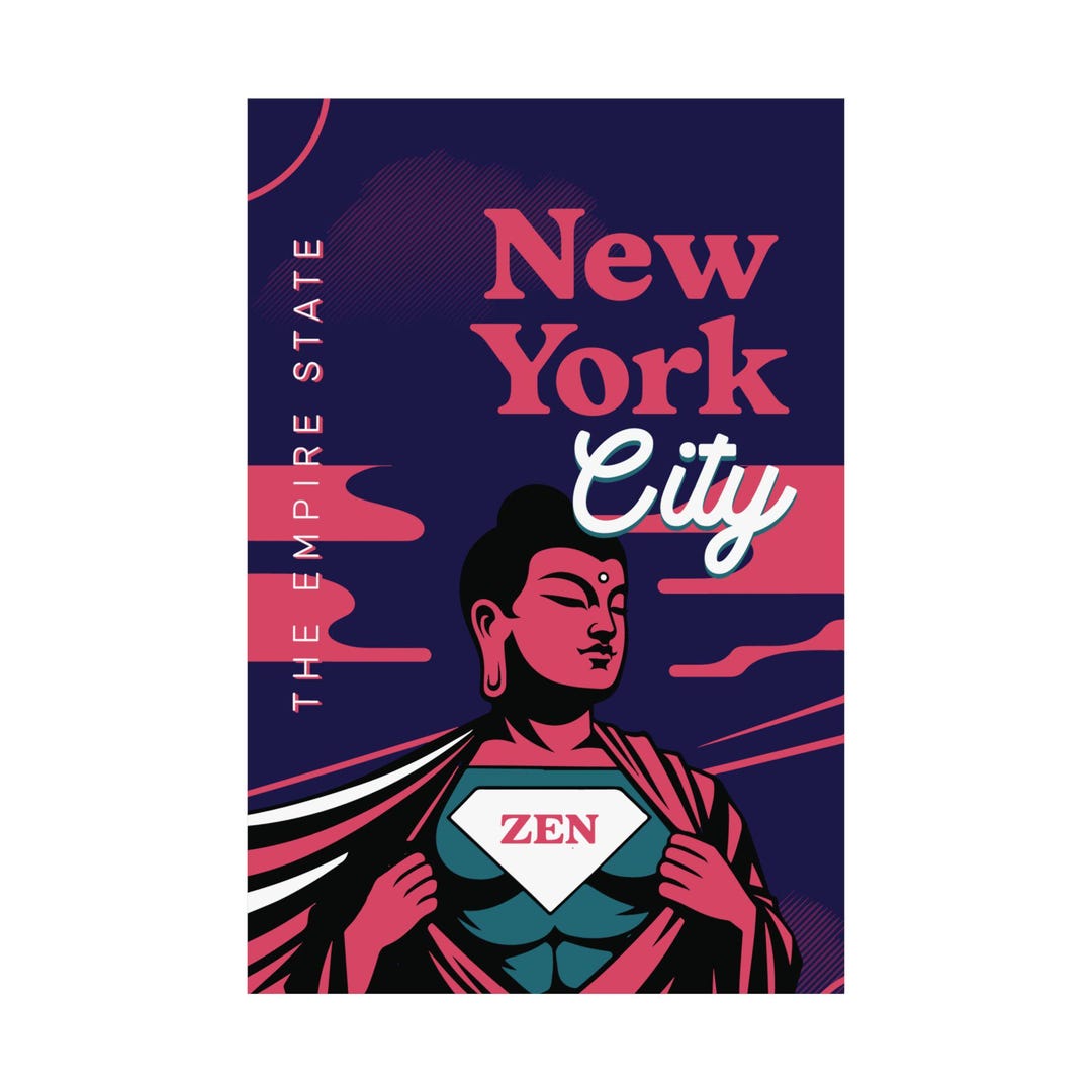 New York City Poster - Zen Inspired Wall Art for Modern Urban Decor ...