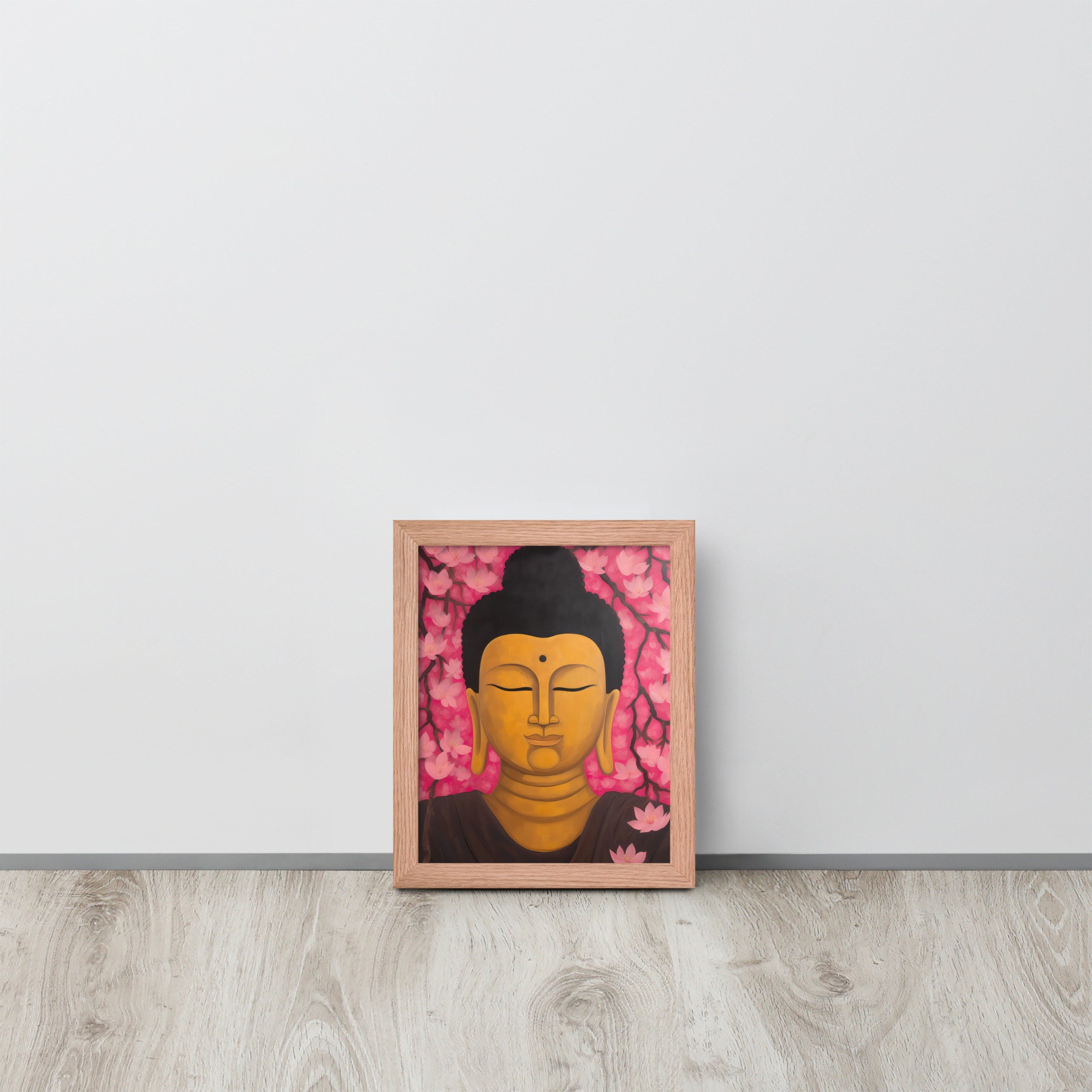 Buddha Tibetan Art Print Pink Lotus Embrace Artisanalcreationart,lotus ...