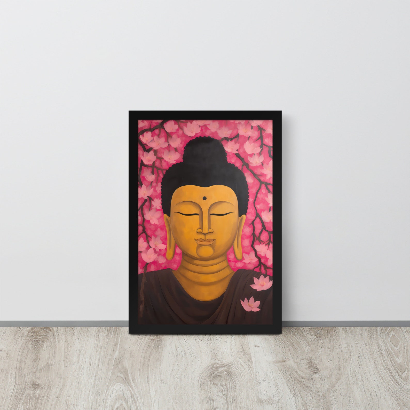 Buddha Tibetan Art Print Pink Lotus Embrace Artisanalcreationart,lotus ...