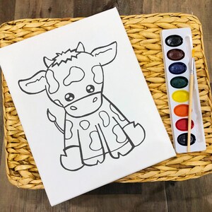 Cow - Personalized - Farm Birthday - Farm Field Trip - Pre Sketched ...