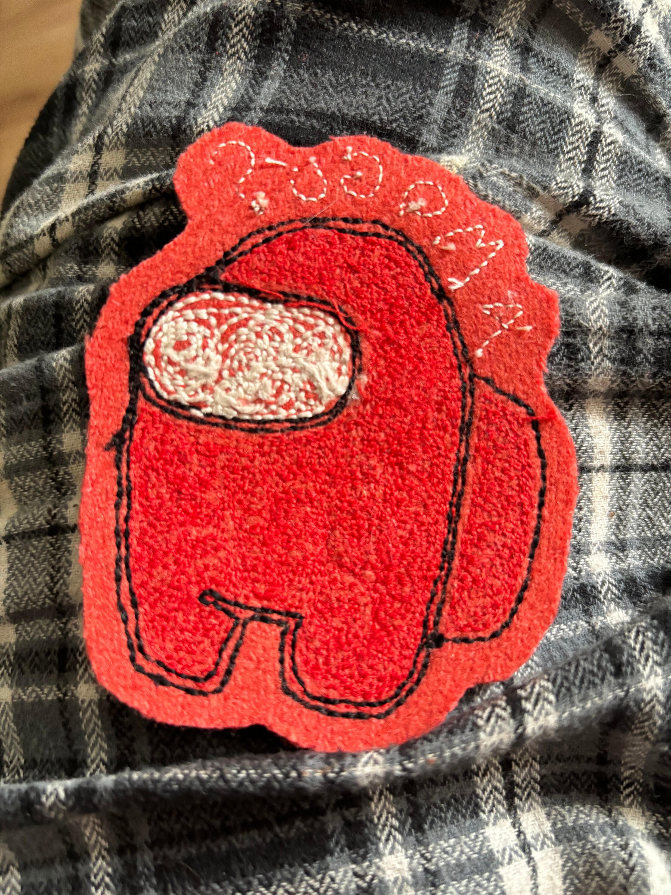 Amongus Amogus Chainstitch Machine Embroidery Handwork Art Patch Badge ...