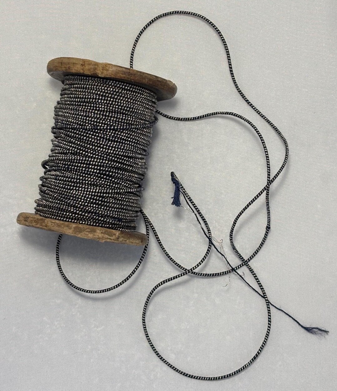 Vintage German 2mm Blue & Silver Cord - Etsy