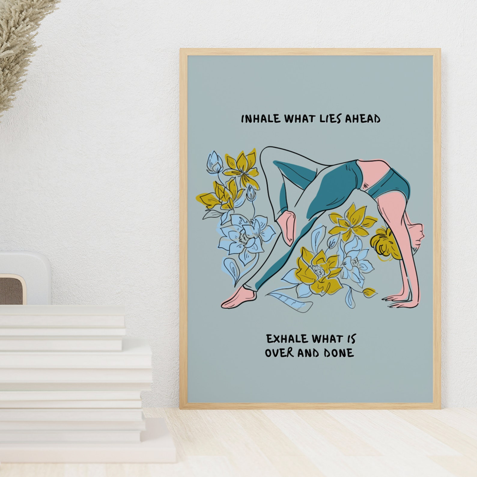 Printable Yoga Poster Set of 8 for Home Practice, Set of 8 Yoga Poses ...