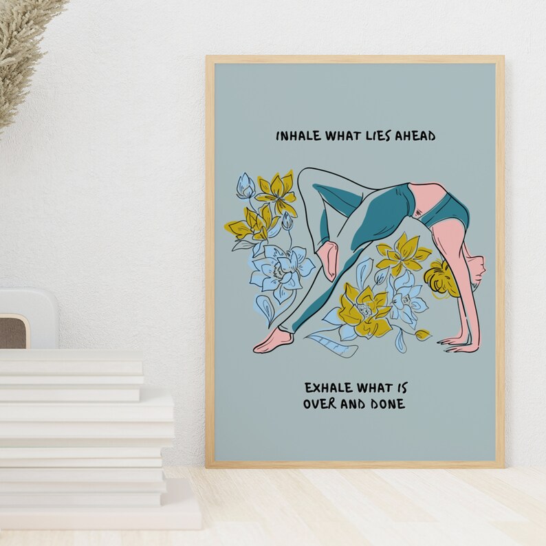 Printable Yoga Poster Set of 8 for Home Practice, Set of 8 Yoga Poses ...