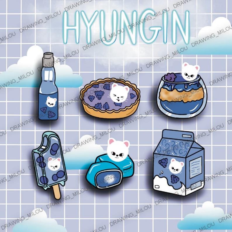 SKZ Stray Kids, Fan Art, Food Kawaï, Art Print Hyungin Poster or ...